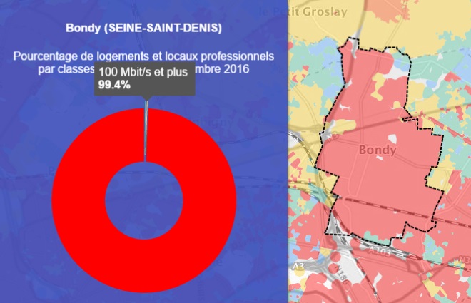 Découvrez les cartes du déploiement très haut débit de Bondy