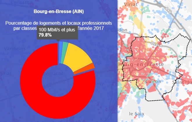 Découvrez les cartes du déploiement très haut débit de Bourg-en-Bresse