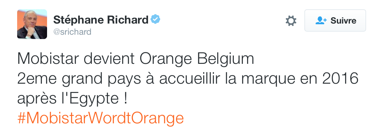 Mobistar en Belgique devient Orange dès aujourd'hui