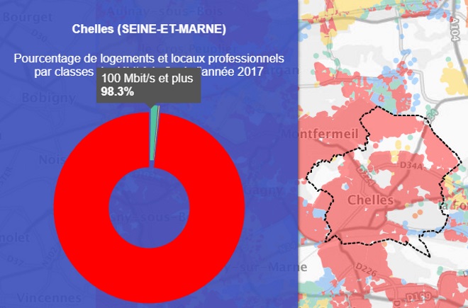 Découvrez les cartes du déploiement très haut débit de Chelles