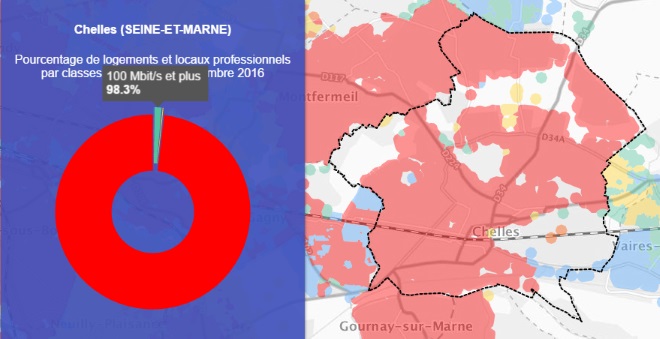 Découvrez les cartes du déploiement très haut débit de Chelles