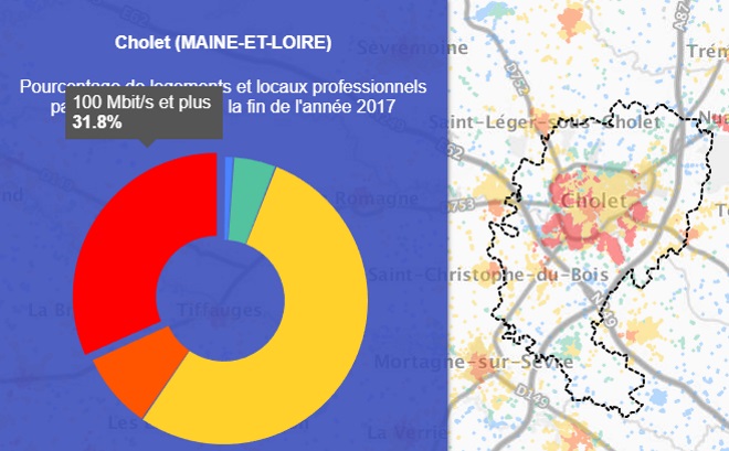 Découvrez les cartes du déploiement très haut débit de Cholet