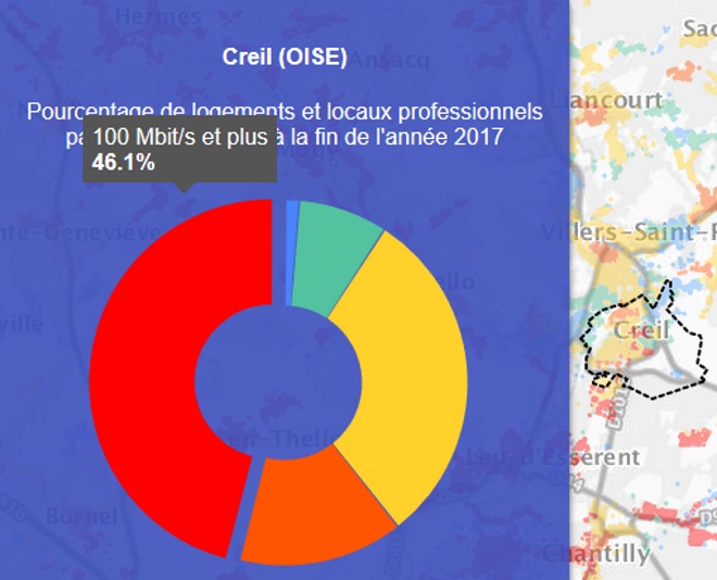Découvrez les cartes du déploiement très haut débit de Creil