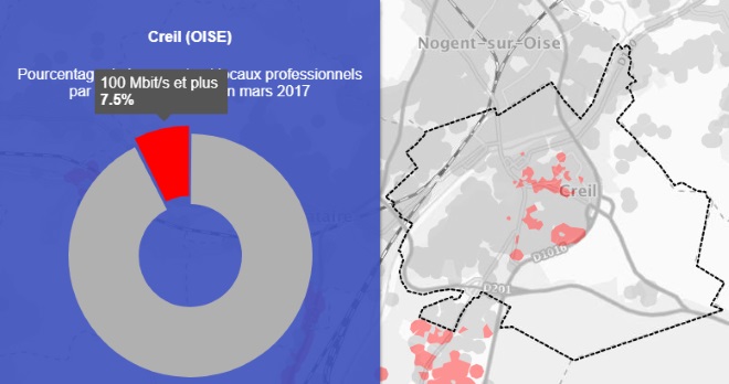 Découvrez les cartes du déploiement très haut débit de Creil