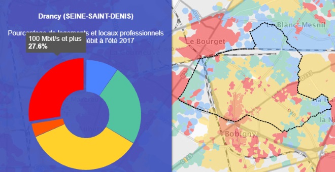 Découvrez les cartes du déploiement très haut débit de Drancy