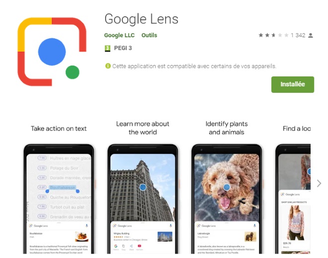 Google Lens débarque dans le Play Store