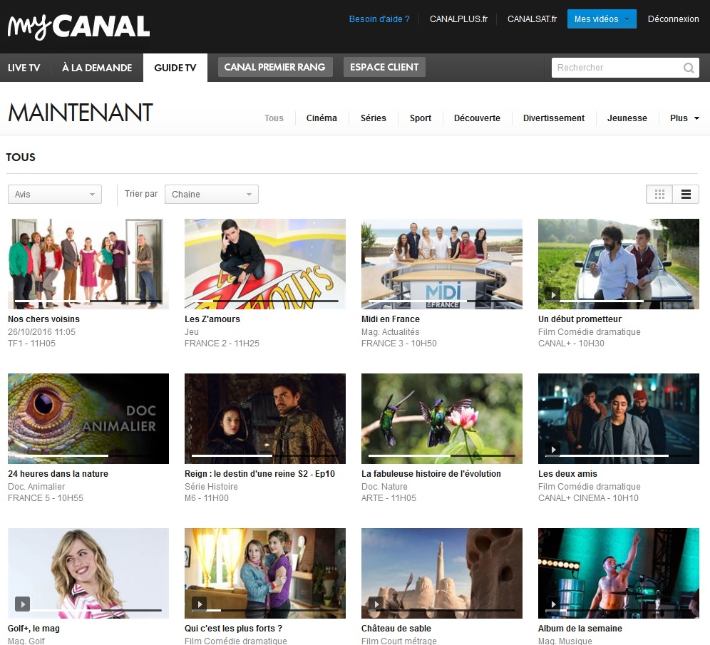 Découvrez les fonctionnalités et contenus de myCANAL version web pour ...