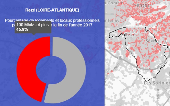 Découvrez les cartes du déploiement très haut débit de Rezé
