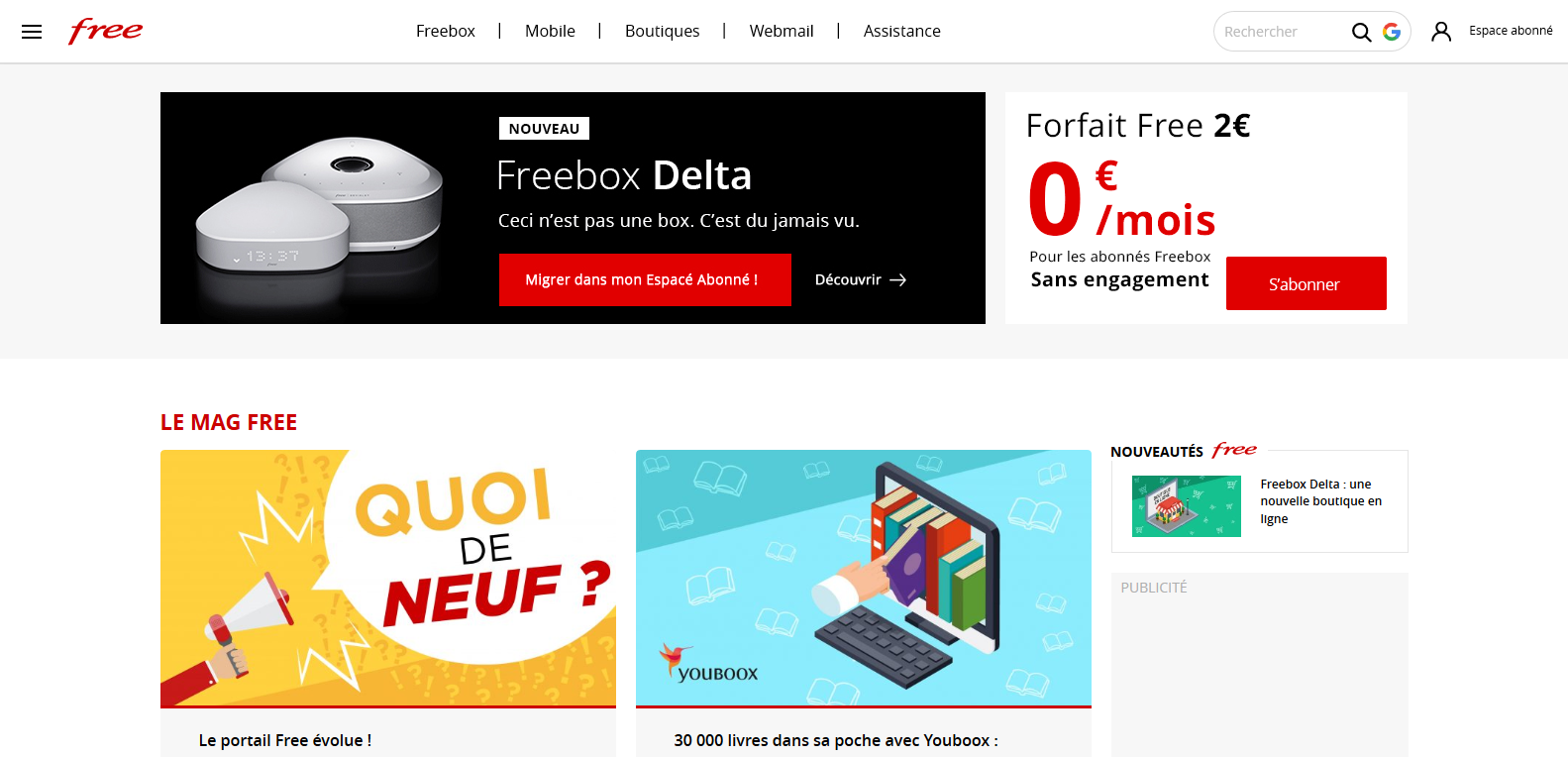 Le portail Free se métamorphose et lance le “Mag Free” – Univers ...