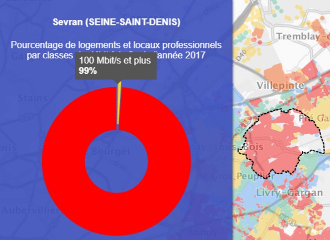 Découvrez les cartes du déploiement très haut débit de Sevran