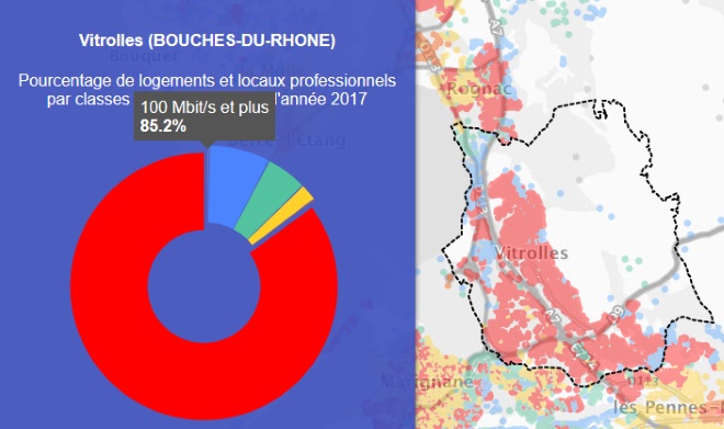 Découvrez les cartes du déploiement très haut débit de Vitrolles