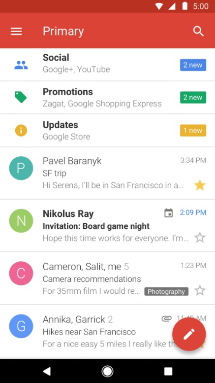 Gmail Go : la version lite de Gmail pour Android