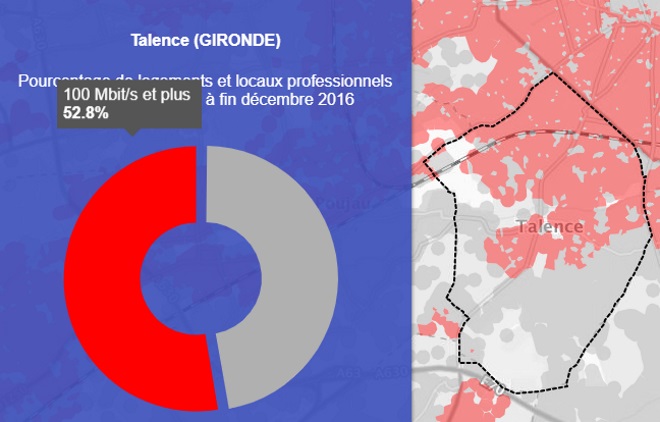 Découvrez les cartes du déploiement très haut débit de Talence
