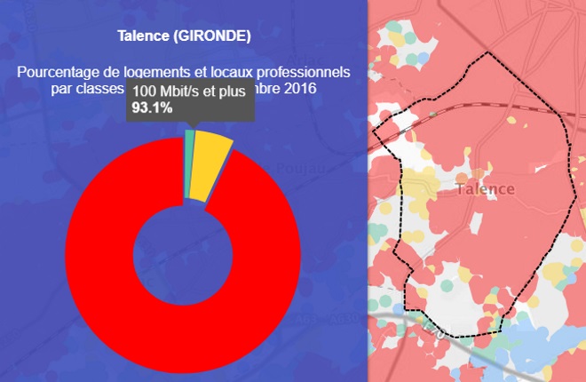 Découvrez les cartes du déploiement très haut débit de Talence