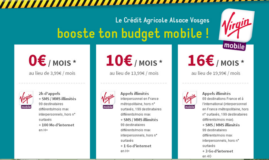 Virgin Mobile et le Crédit Agricole lancent un forfait à 0€