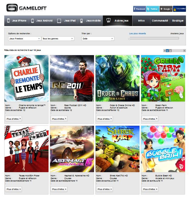 Gameloft : Découvrez le nouveau site officiel