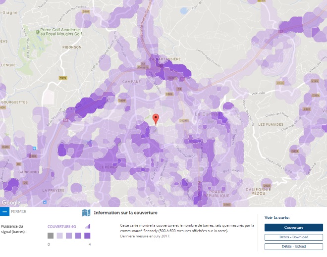 Couverture et débit 4G Free Mobile : Focus sur Le Cannet