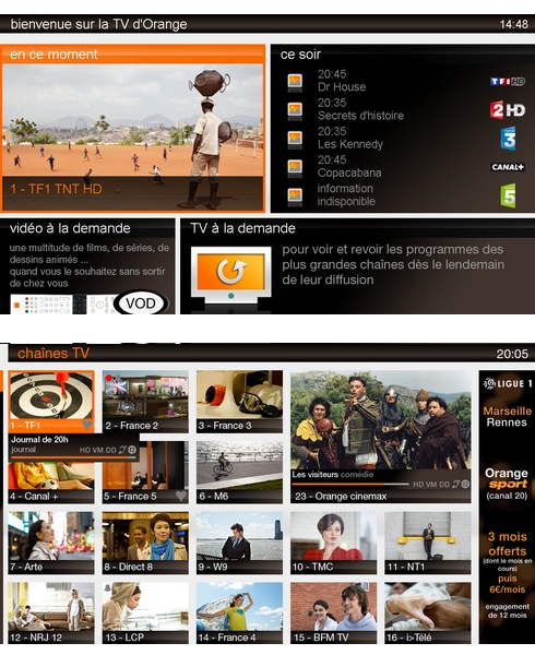 Orange change son interface TV