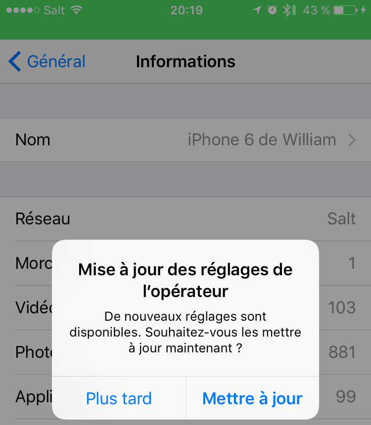 Ça chauffe entre iOS 9.1 et le WiFi-Calling de Salt : l'opérateur ...