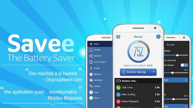 Savee, l'application gratuite qui annonce doubler l'autonomie de votre ...