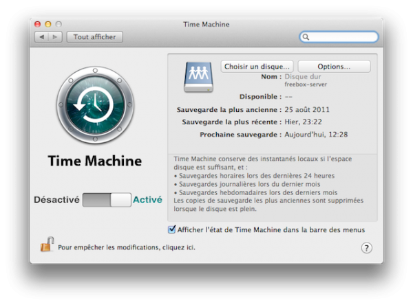 [Tuto] Utilisez Time Machine avec votre NAS Freebox Révolution