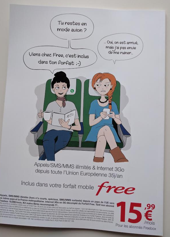Free Mobile lance une campagne de publicité ciblée dans les avions