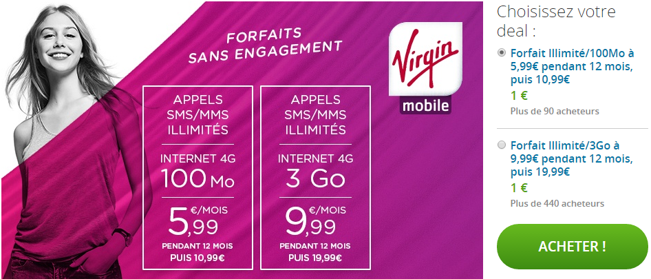 Virgin Mobile s'invite sur Groupon et enchaîne les offres promotionnelles
