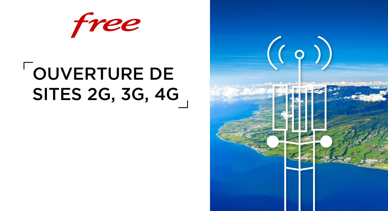 Free Réunion annonce l'activation de plusieurs antennes 4G en juillet 2021