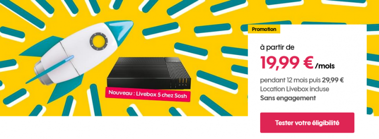 La Livebox 5 désormais disponible pour les abonnés fibre Sosh