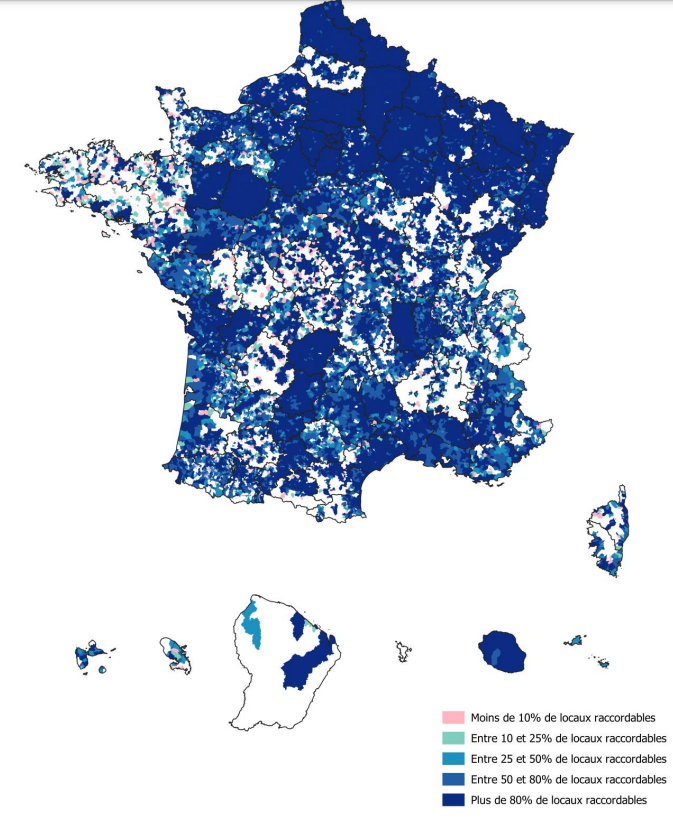 Découvrez en un clin d'oeil la carte de France de la couverture fibre ...