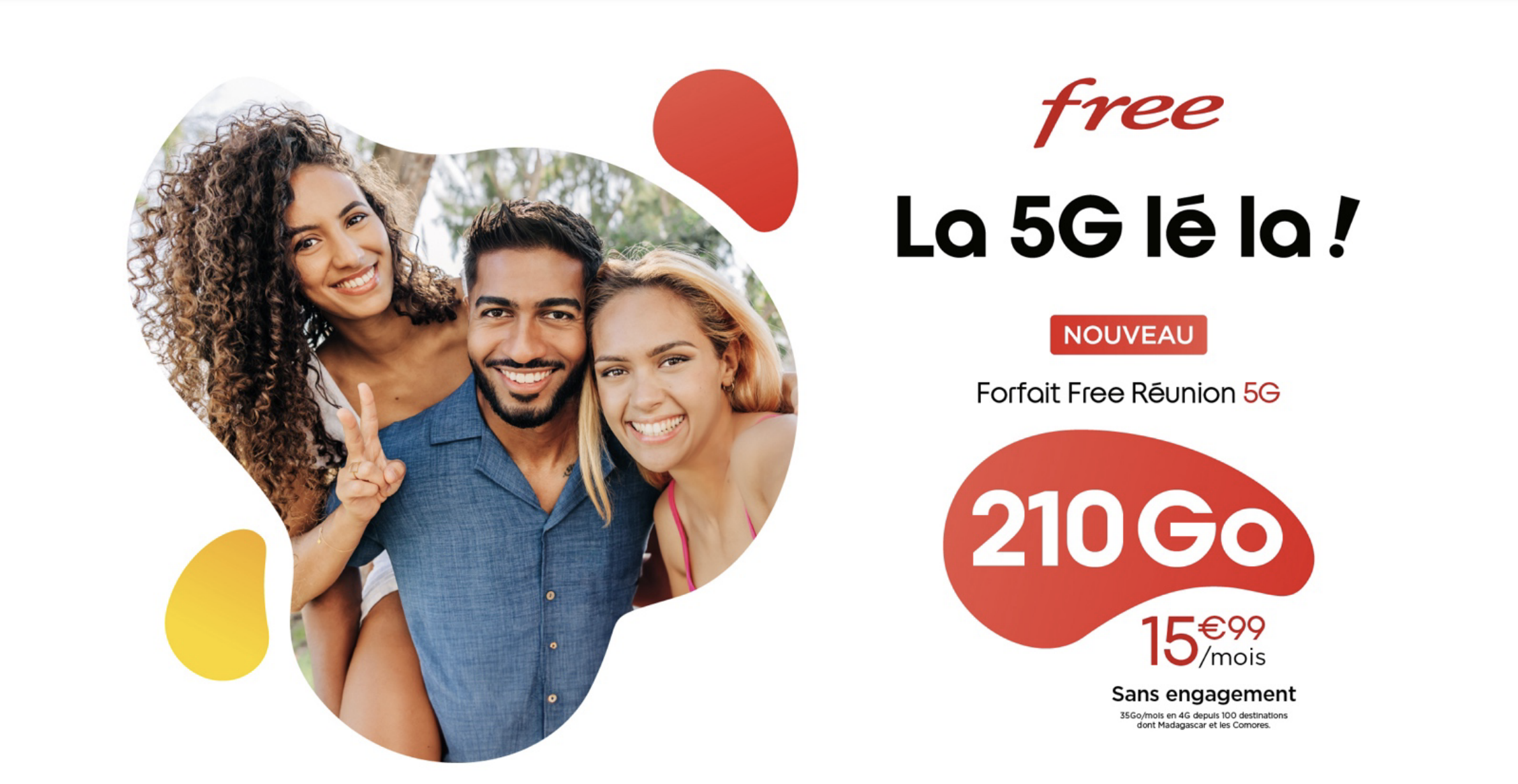 Free lance son forfait 5G à La Réunion