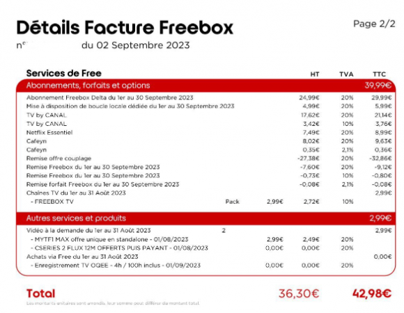 Les factures Freebox arborent un nouveau look