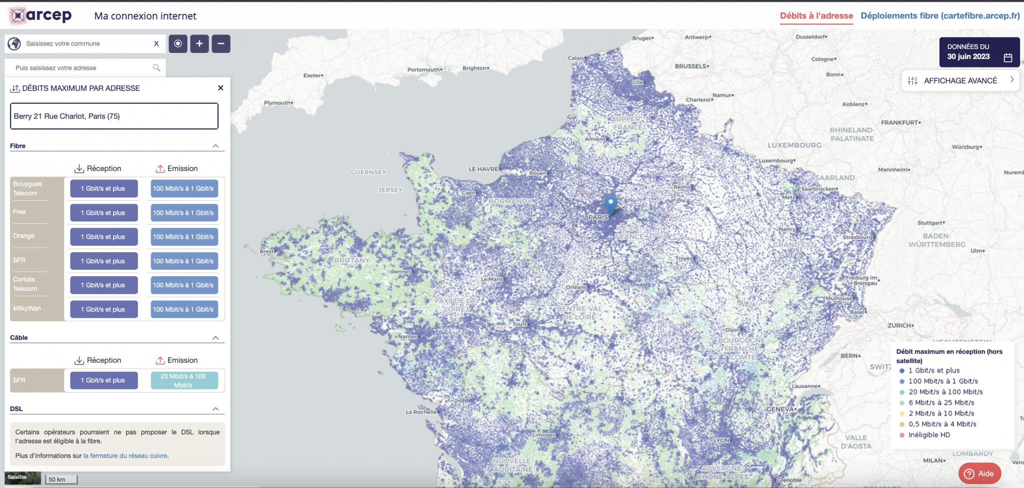 Quel opérateur propose la fibre chez vous et quels débits sont ...