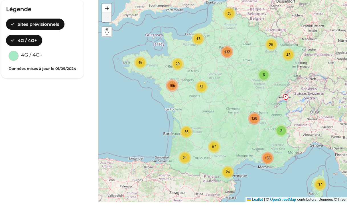 Free Mobile met enfin à jour une carte de couverture méconnue, découvrez si sa 4G arrivera ...