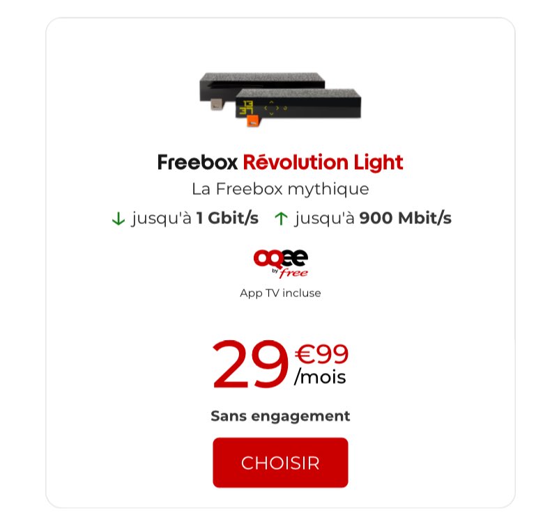 Free met fin à sa série spéciale Freebox Révolution Light à 19,99€ et remet en place l'offre ...
